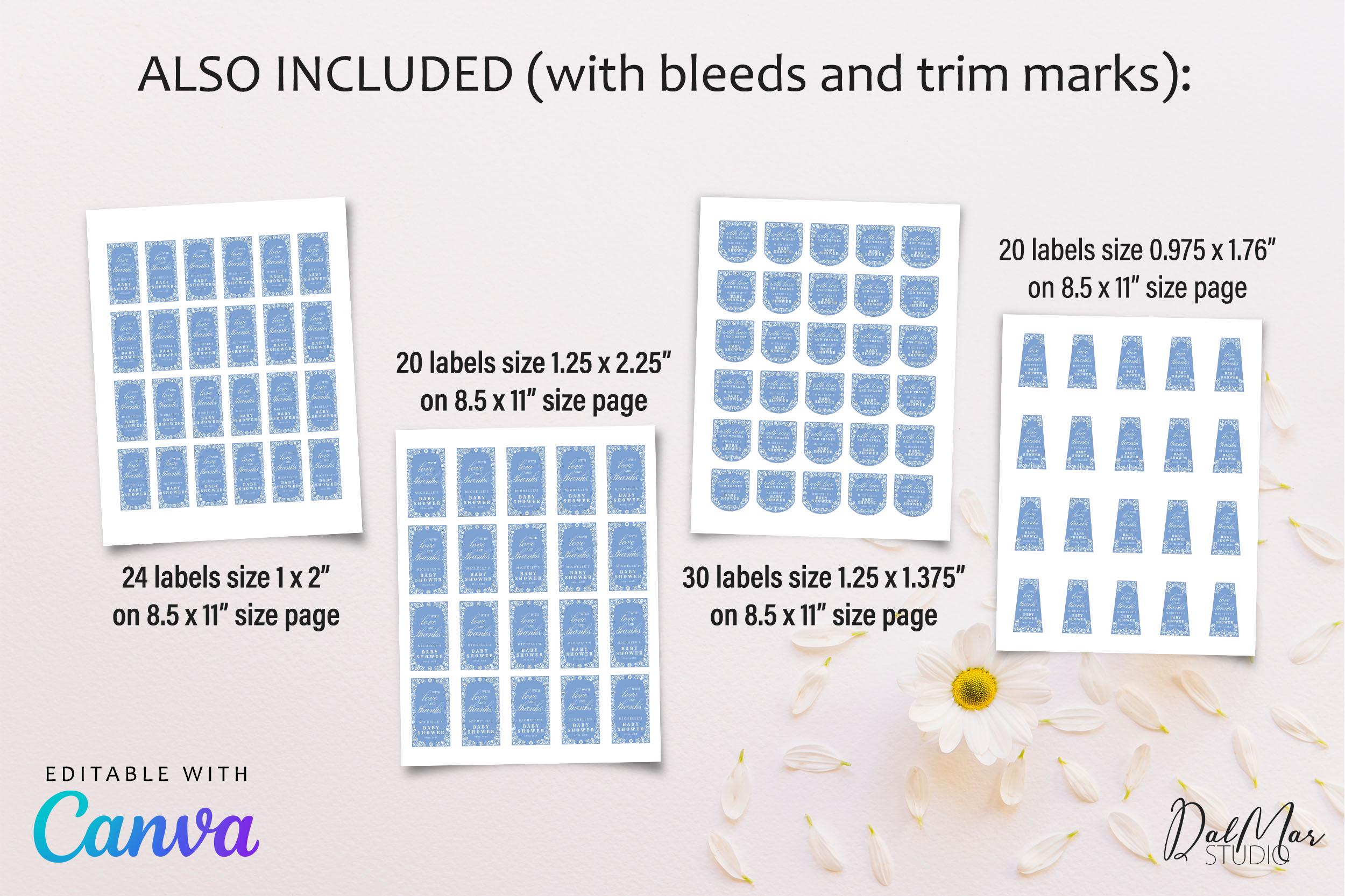 Editable Mexican Talavera Baby Shower Sanitizer Labels | Digital ...