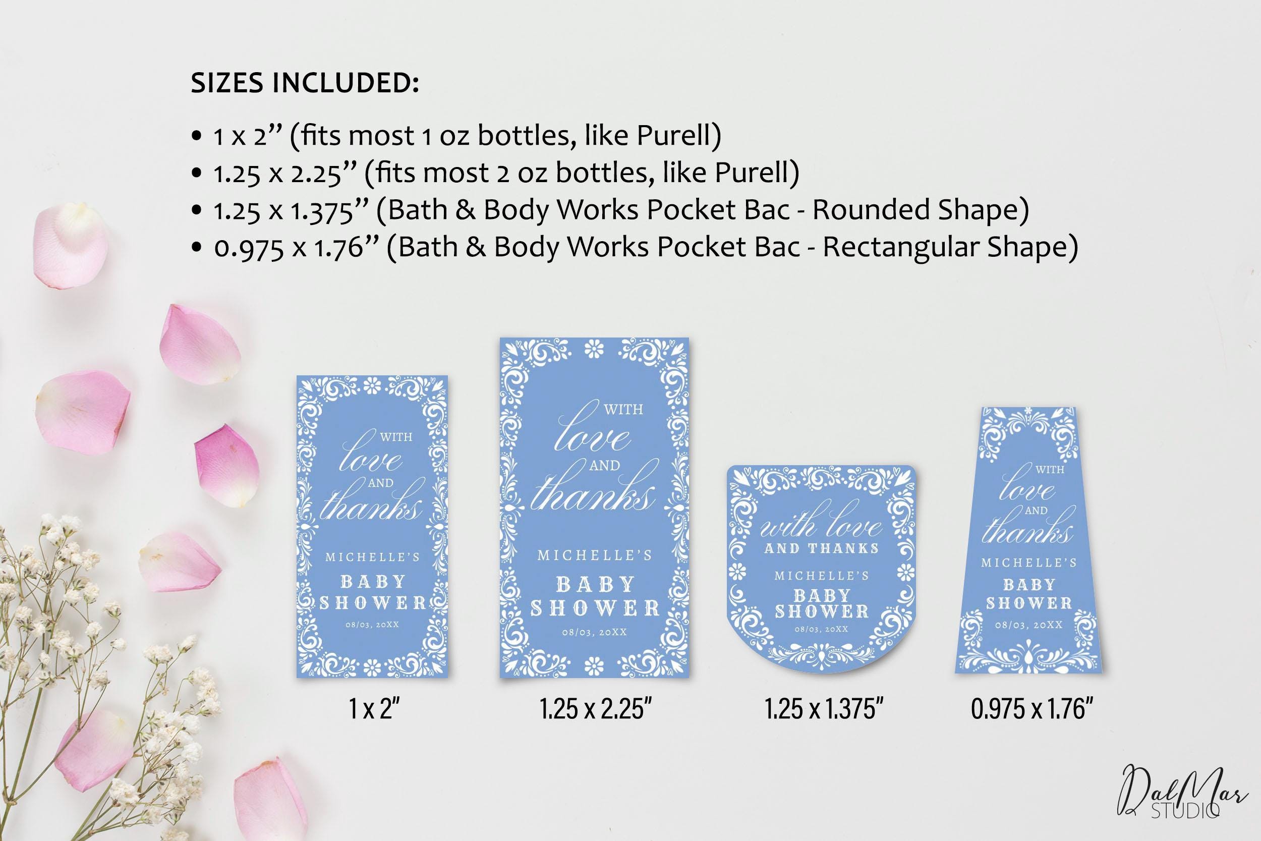 Editable Mexican Talavera Baby Shower Sanitizer Labels | Digital ...