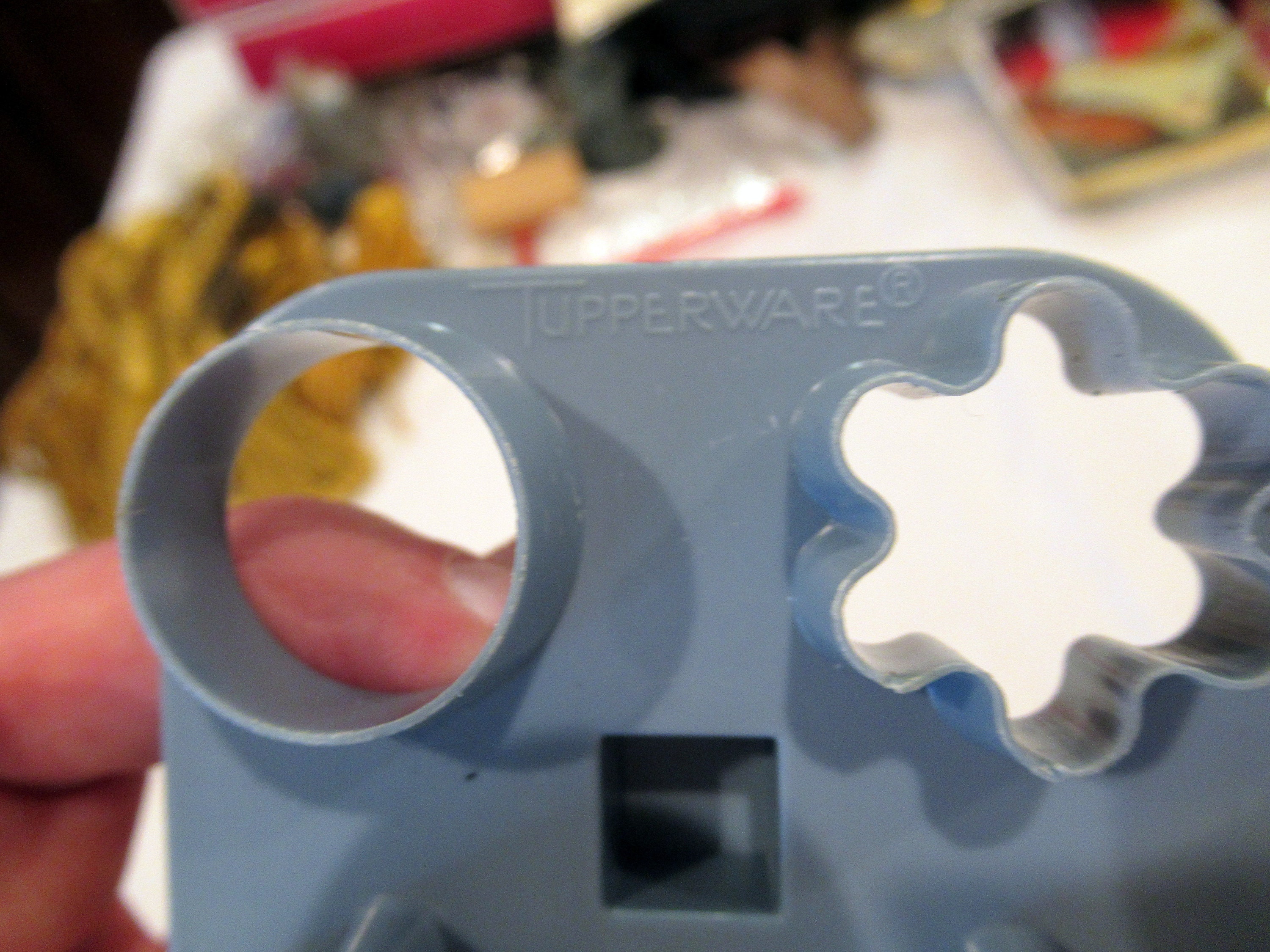 Tupperware Blue Appetizer Maker, Flower Diamond Star Circle, C. 1970s ...