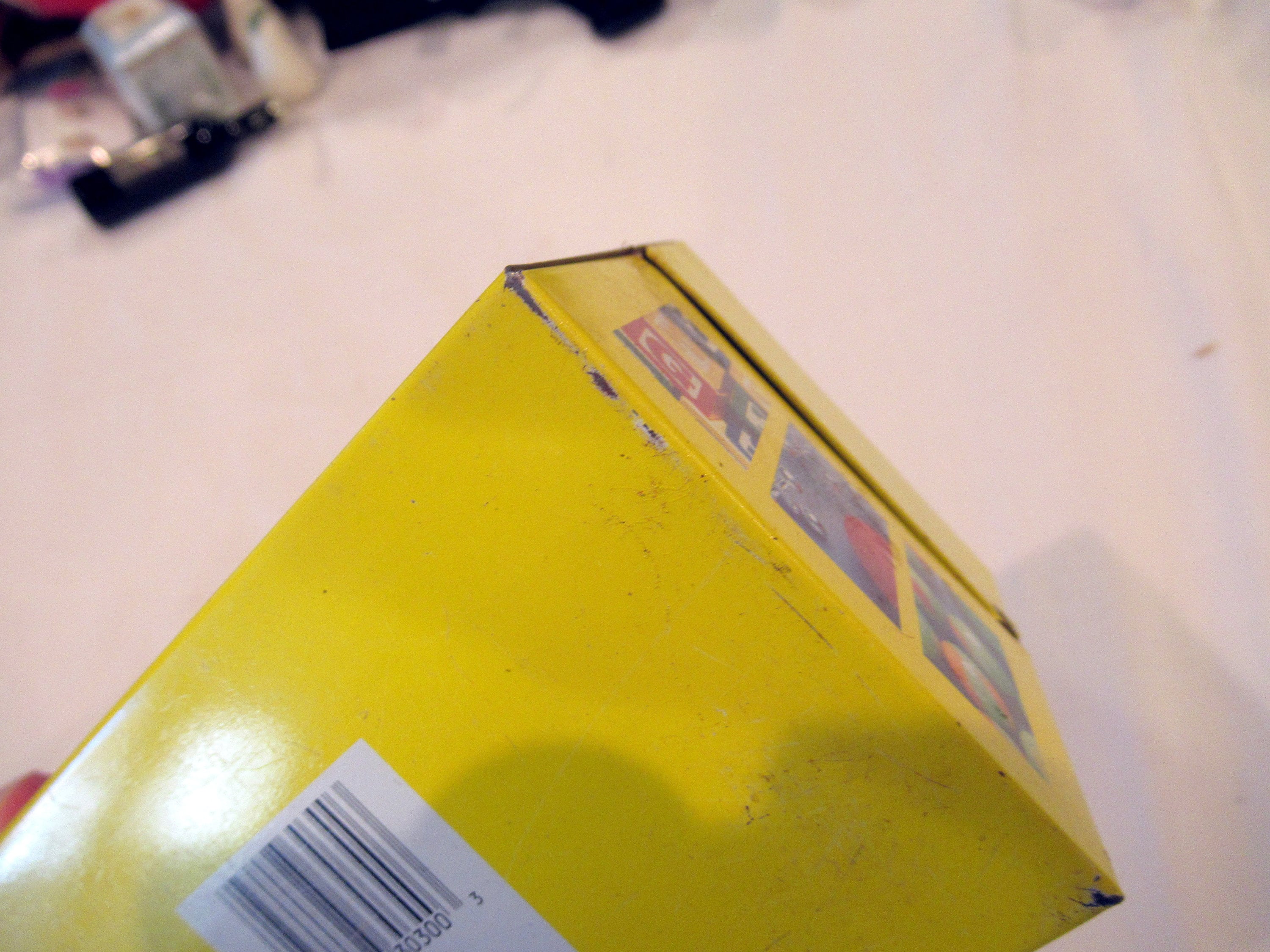 Yellow Recipe Box, Marbles, Jacks, Blocks, Yellow, C. 1980s by ...