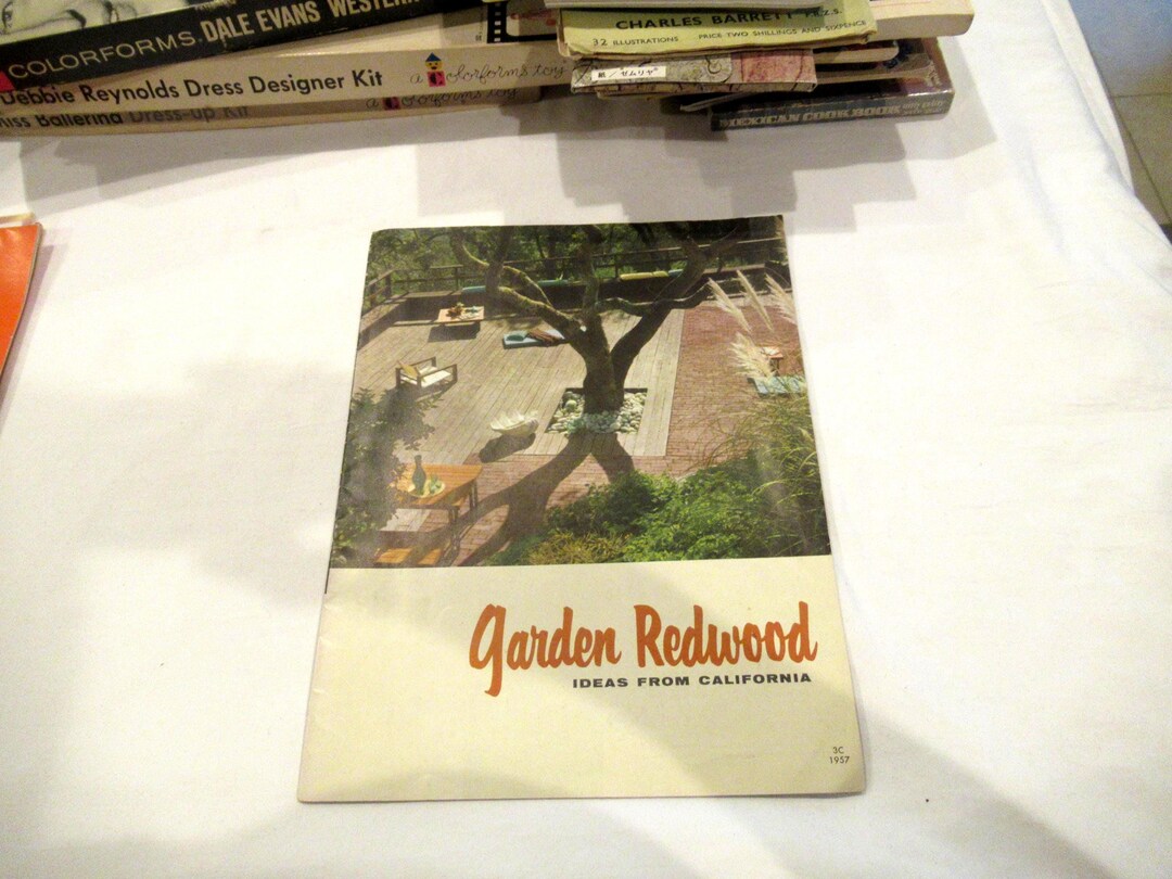 Vintage Redwood Garden Ideas Book: California Patio Designs, 1950s - Etsy