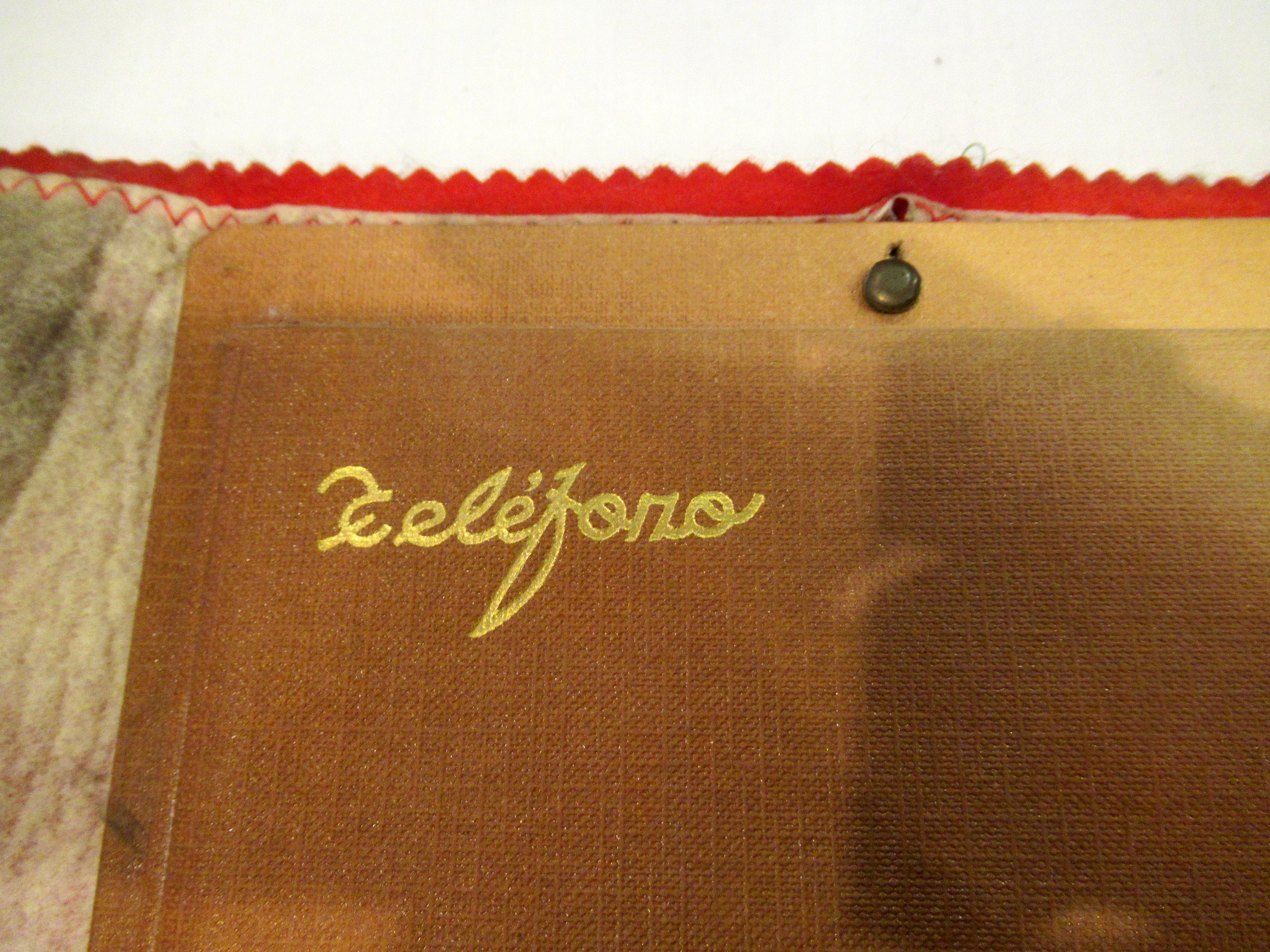 Red Felt Telephone Number Book Yellowed Pages in Spanish C. - Etsy