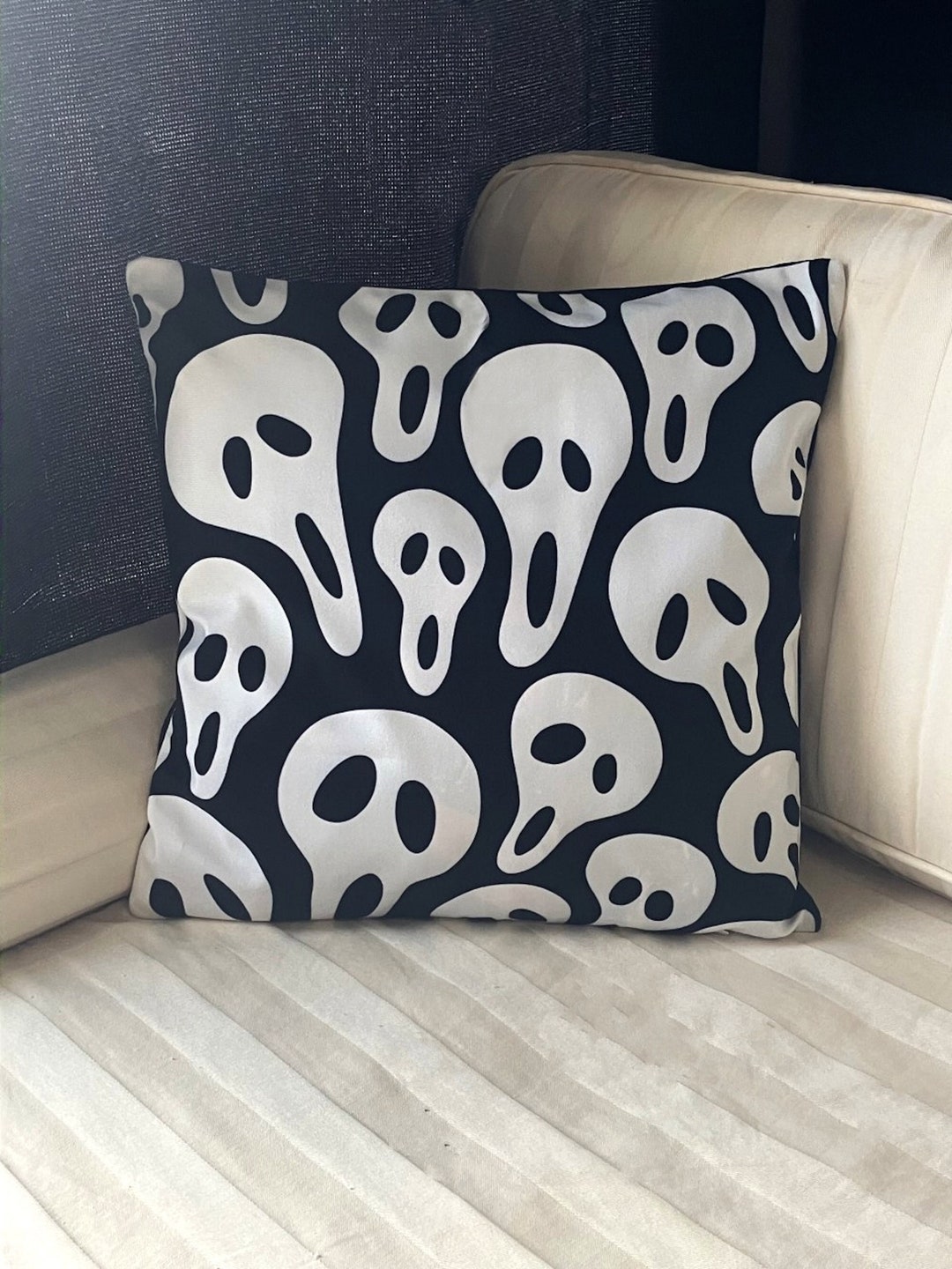 Scream Ghostface Pillow Cover – Horror Movie Decor, Slasher Throw ...