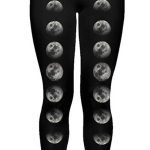 Moon Phases Leggings / Lunar Phases Leggings / Witchy Leggings - Etsy