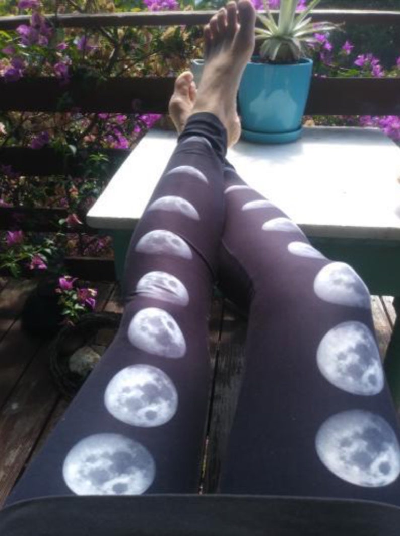 Moon Phases Leggings / Lunar Phases Leggings / Witchy Leggings - Etsy