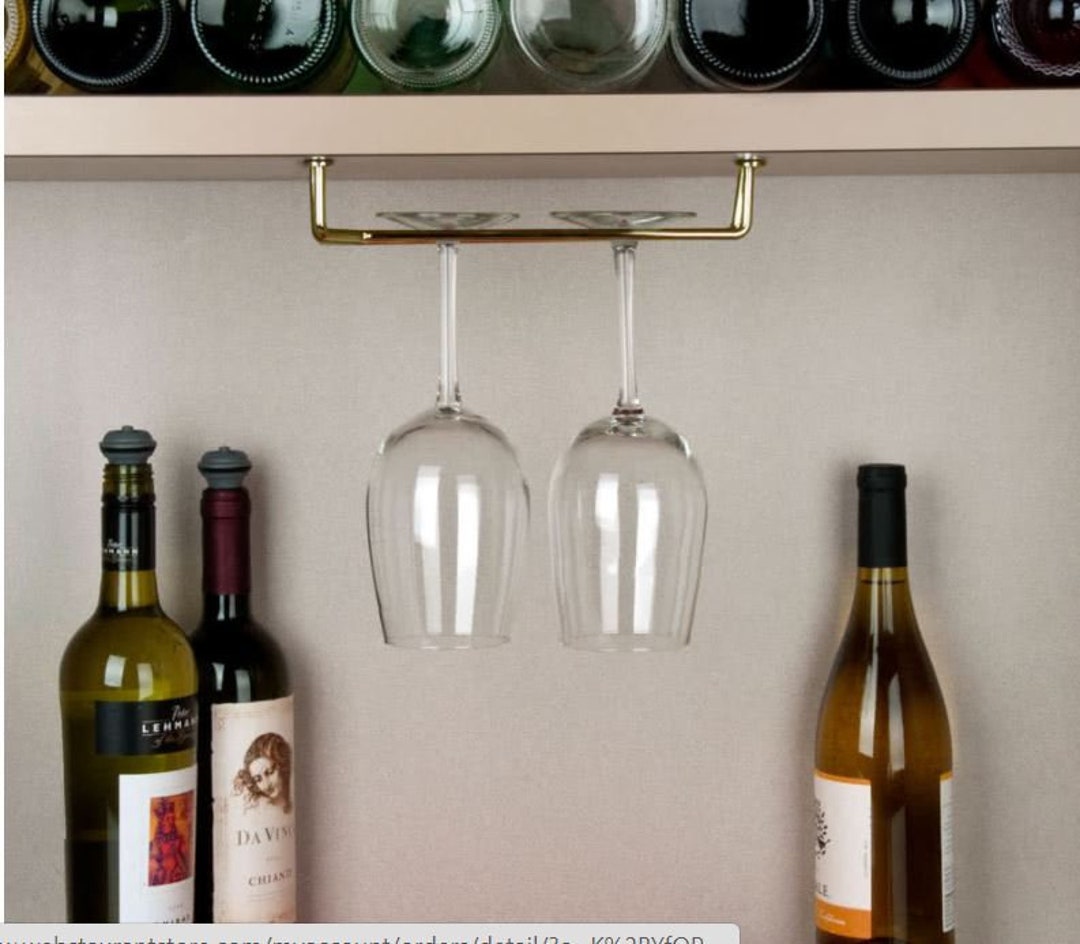 Steel Wine Glass Rack: Kitchen Stemware Holder - Etsy
