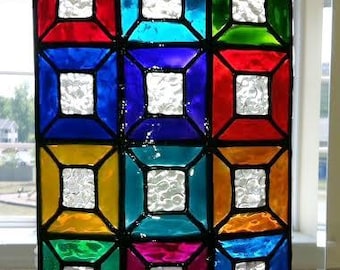 Painted glass windows | Etsy