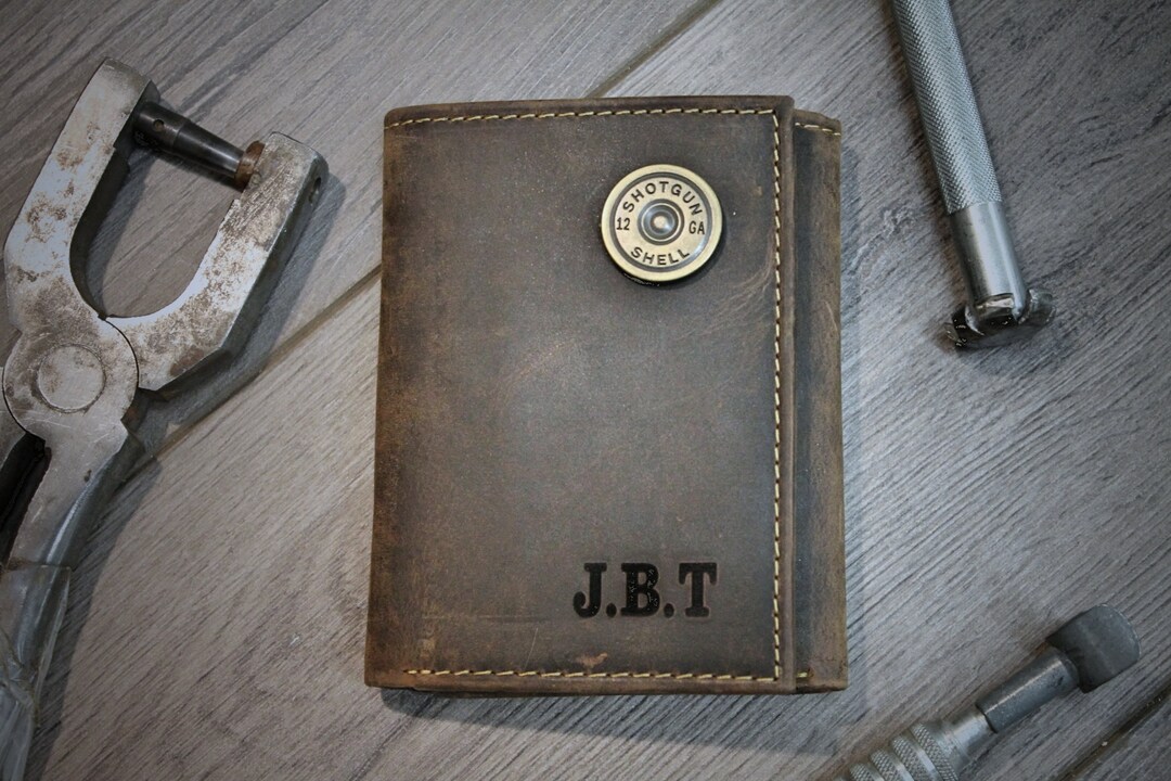 SHOTGUN SHELL WALLET Distressed Leather Wallet Three - Etsy