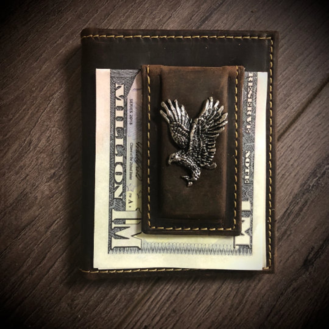 Silver Eagle Money Clip Wallet, Front Pocket Wallet - Etsy