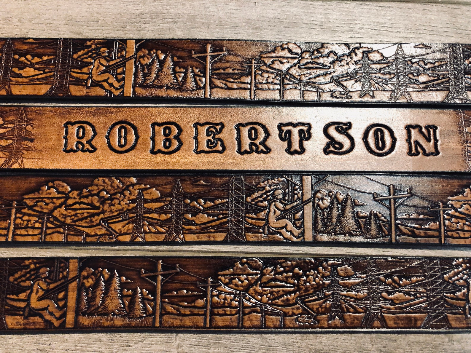 LINEMAN Gift, Lineman Belt, IBEW Gift, Handcrafted Leather Belt, Made ...