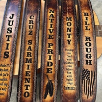 Striped Guitar Strap Personalized, Leather Guitar Straps for Musician ...