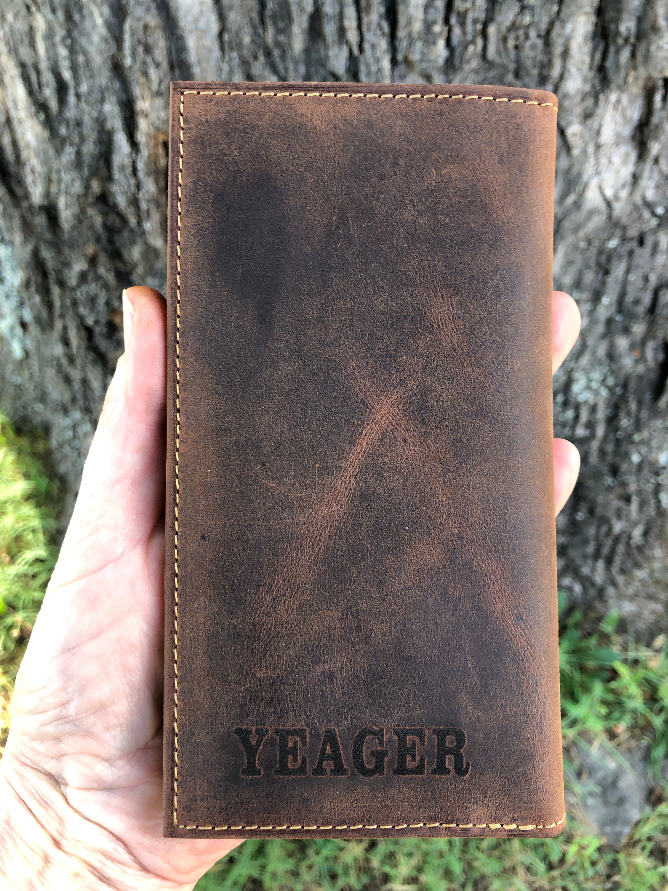 Deer Skull Wallet Distressed Leather Wallet your choice of | Etsy