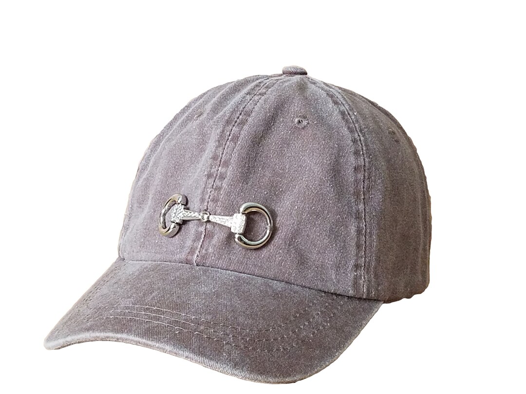 Equestrian Caps - Bling Snaffle Bit Cap - Stone Washed Caps - Chocolate ...