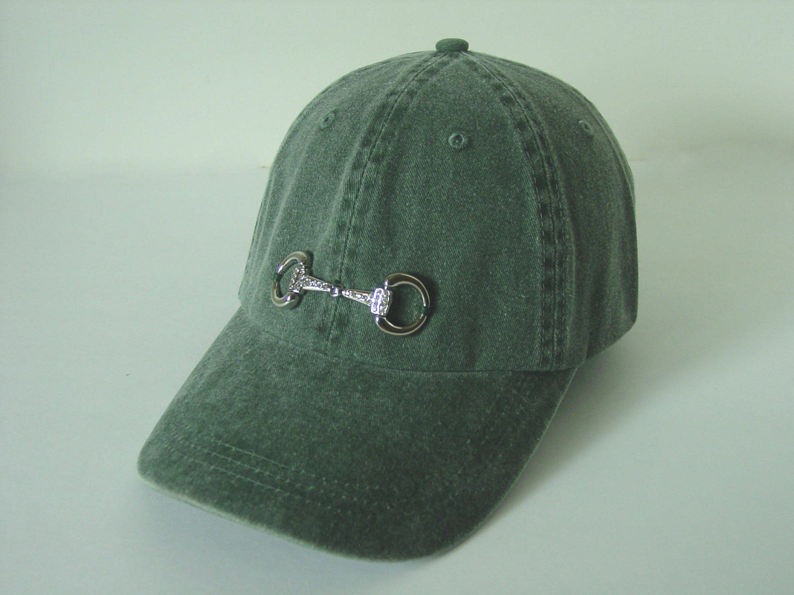 Equestrian Hats Bling Snaffle Bit Cap Stone Washed Green - Etsy