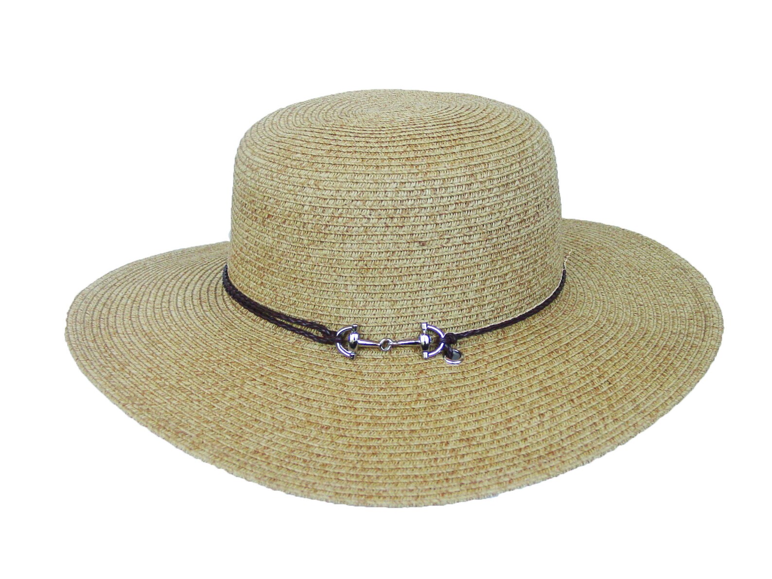 Equestrian Hat - Snaffle Bit Hat - Wide Brim Hat - Natural Straw Sun ...