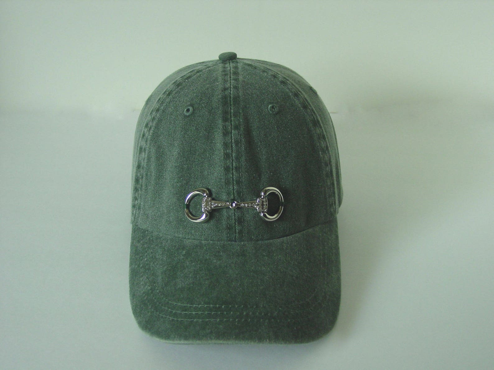 Equestrian Hats Bling Snaffle Bit Cap Stone Washed Green - Etsy