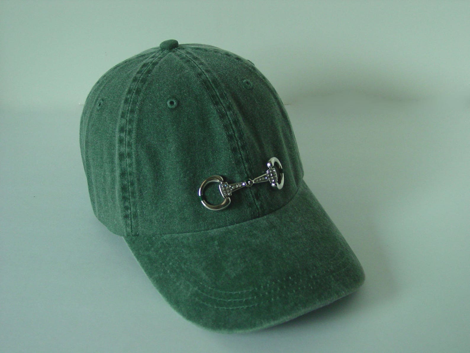 Equestrian Hats Bling Snaffle Bit Cap Stone Washed Green - Etsy