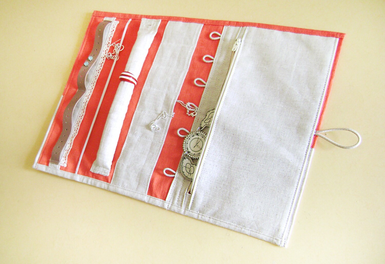 Linen Holder for Storing Jewelry . Women Organizer Jewelry . - Etsy