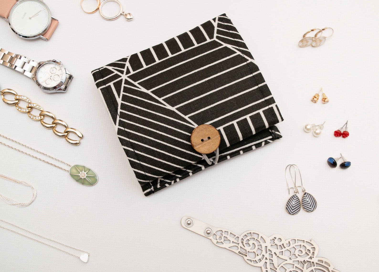 Travel Jewelry Organizer MINI Jewelry Case Travel Holder Bag for ...