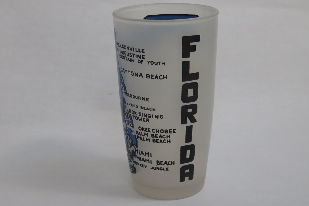 Vintage Florida State Drinking Glass Souvenir MCM Glassware - Etsy