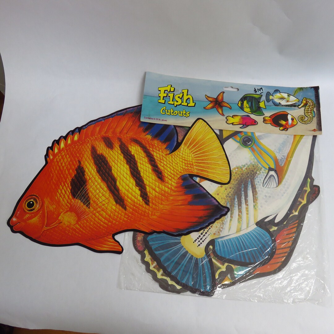 Vintage Tropical Fish Cutouts Beistle NOS - Etsy
