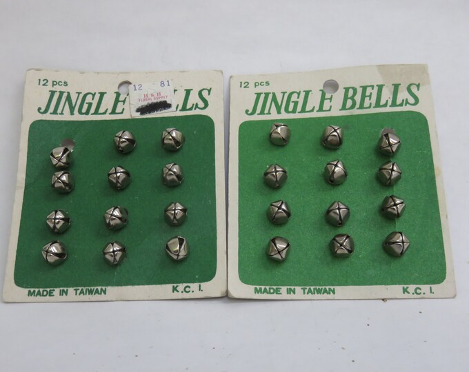 Vintage Jingle Bells Mini Silver Metal 2 Sets of 12 - Etsy