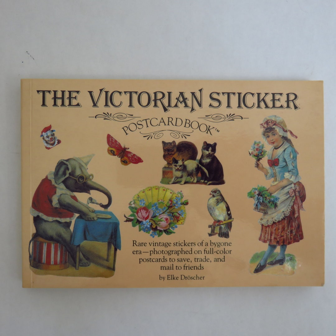 Vintage Victorian Sticker Postcard Book 1985 - Etsy