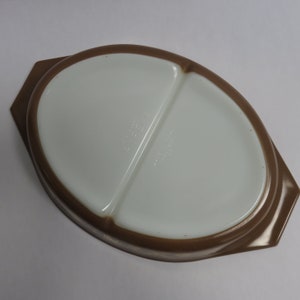 Vintage Pyrex Divided Casserole Dish With Lid early American Pattern 1. ...