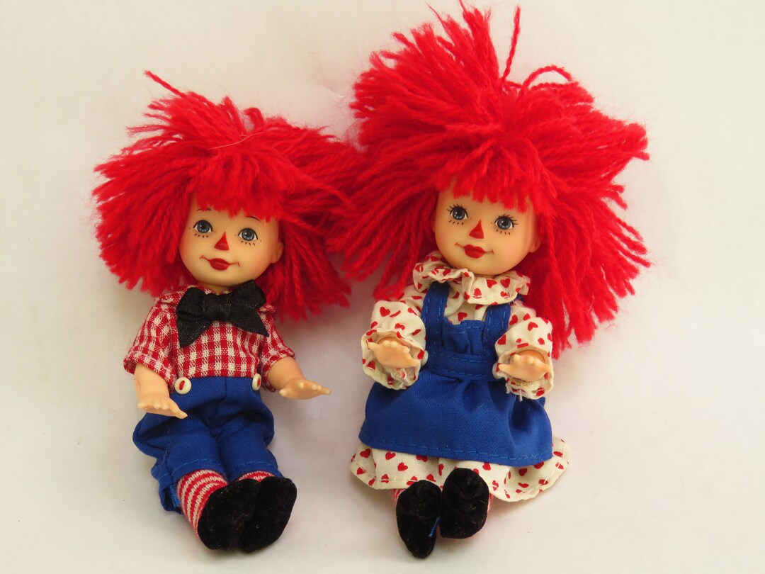 Vintage Raggedy Ann and Andy Mini Dolls Barbie Collector Edition - Etsy