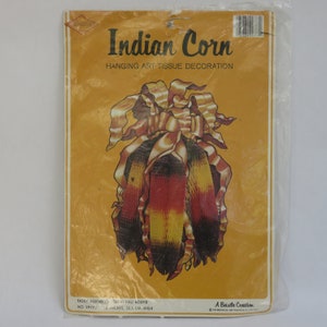 Vintage Thanksgiving Indian Corn Art Tissue Decoration Beistle - Etsy