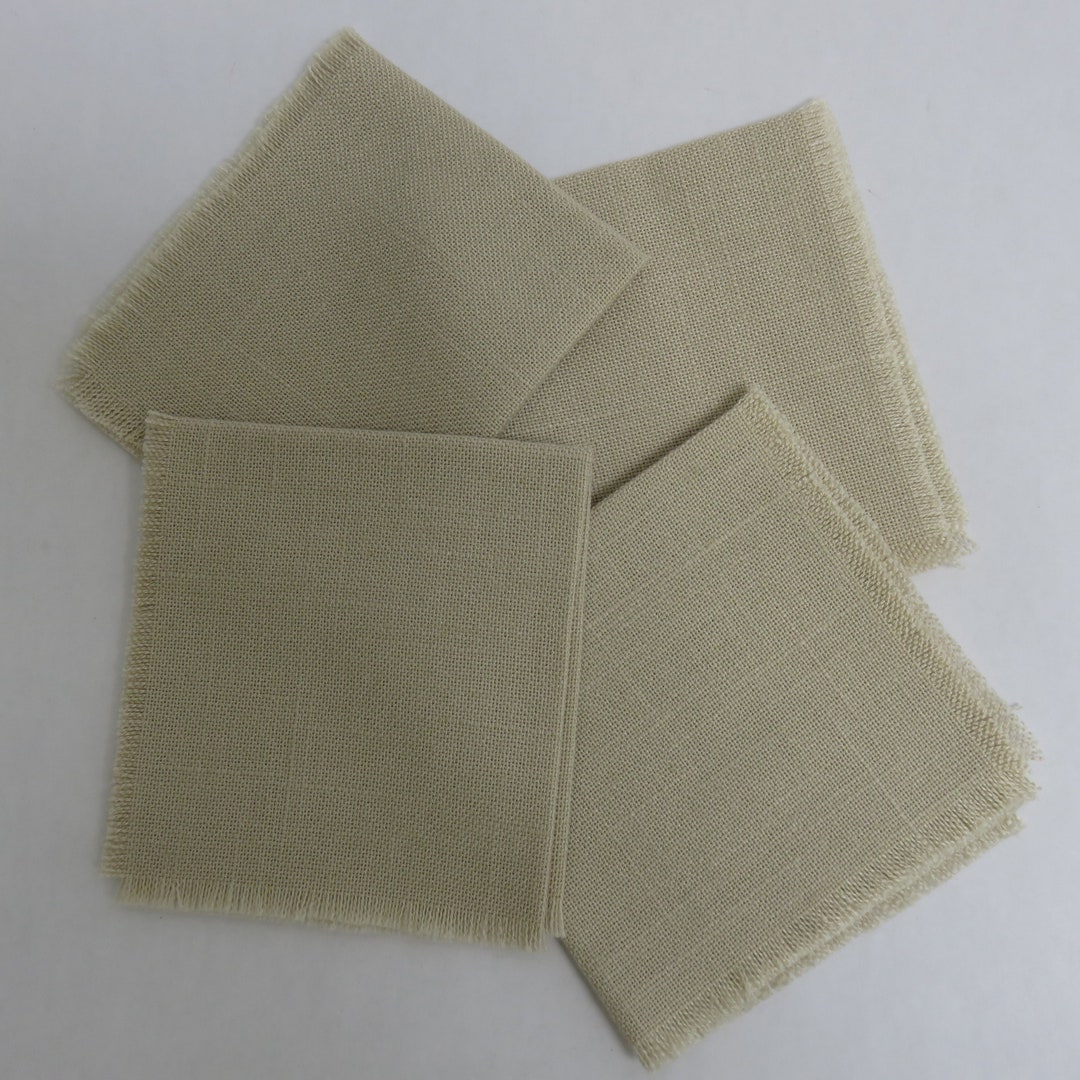 Vintage Table Napkins Beige Set of 4 - Etsy