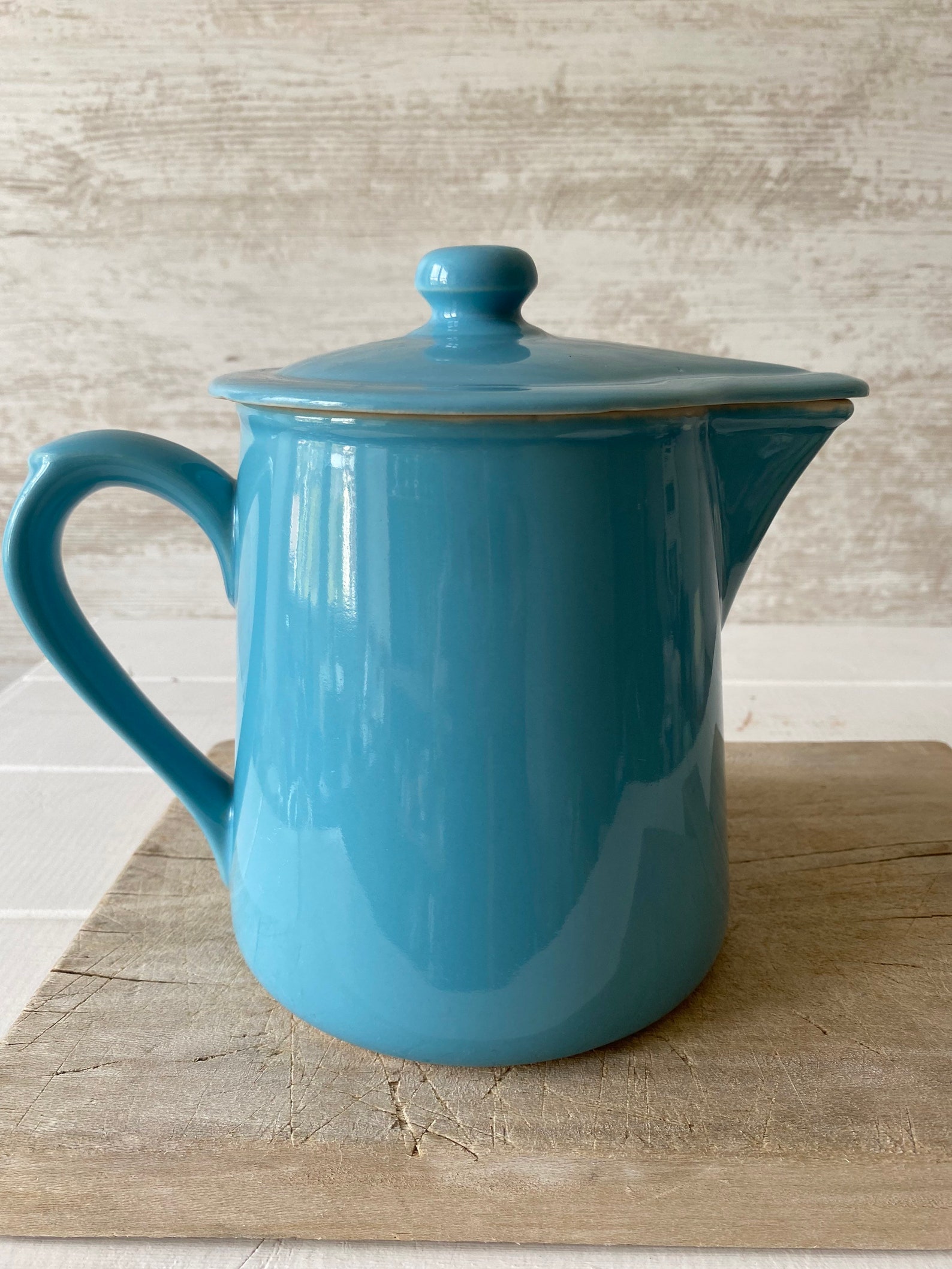 Vintage Bright blue Ceramic Coffee pot. Large size Melitta | Etsy