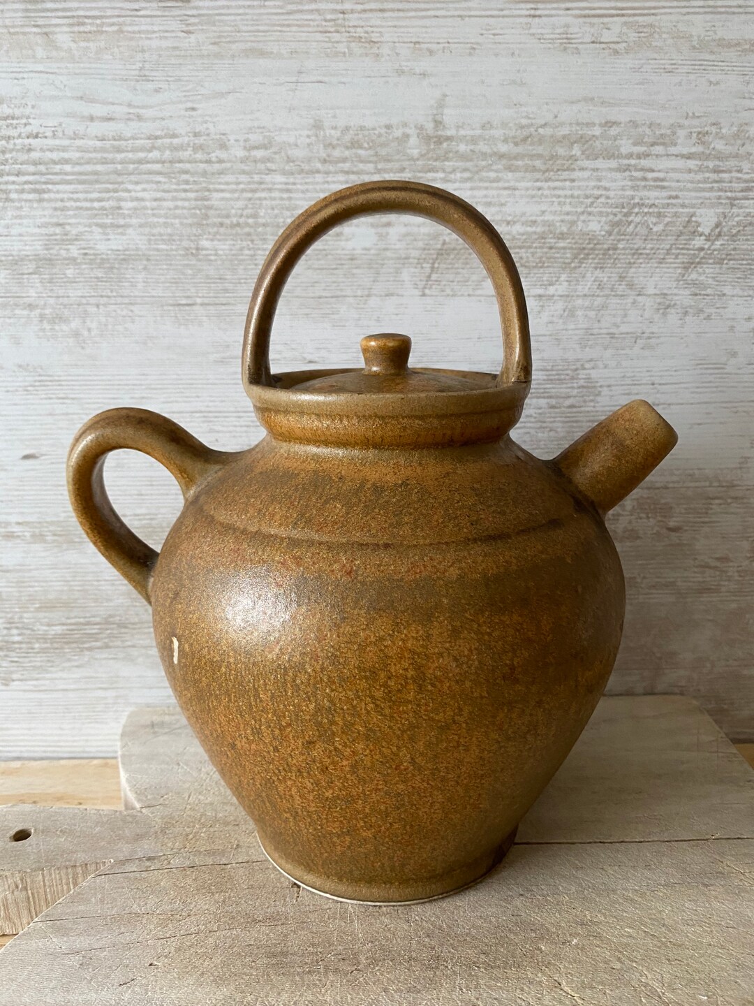 Vintage Digoin Grespots Vintage Stoneware Lidded Jug, Pitcher. for Tea ...