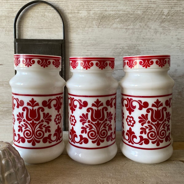 Red Milk Glass - Etsy