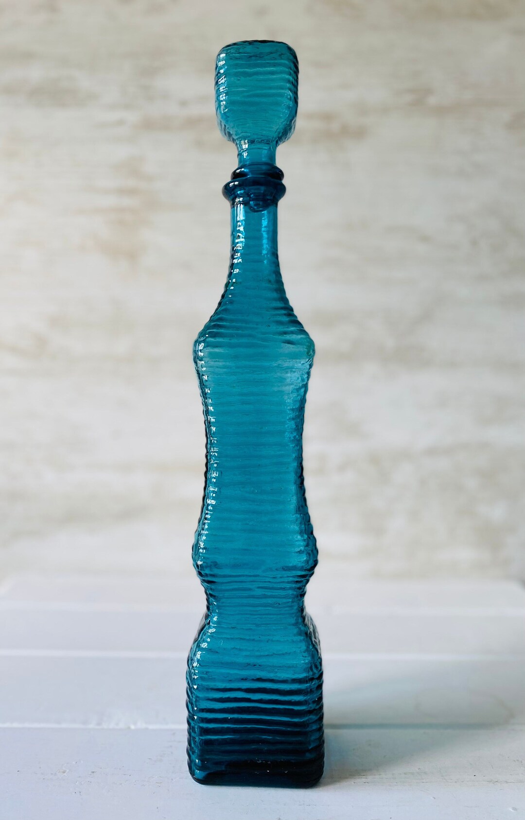 Rare 1960s Empoli/italian, Genie Bottle , Vintage Empoli Italian Glass ...