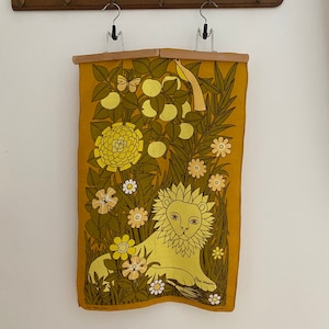 1970s Pat Albeck Design for Jonelle Lion in the Flowers Stunning Design ...