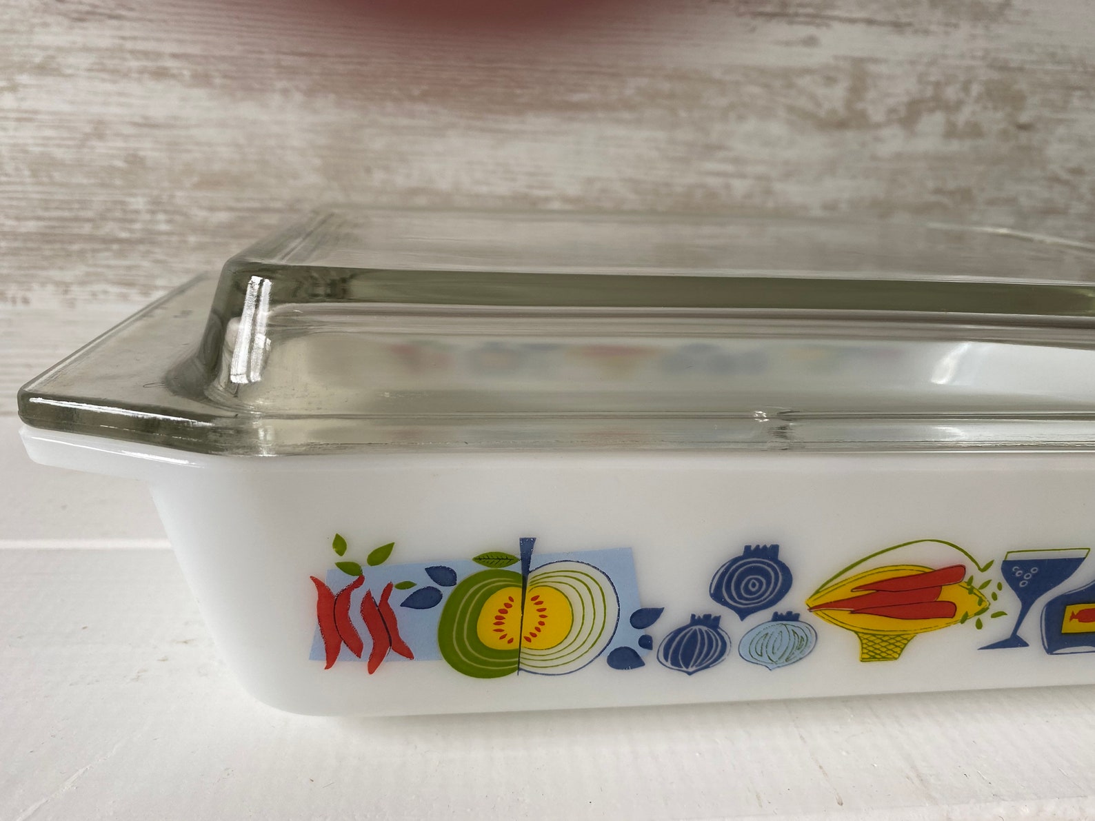 Very Rare JAJ Pyrex Fiesta Space Saver Deep Oblong Dish With | Etsy