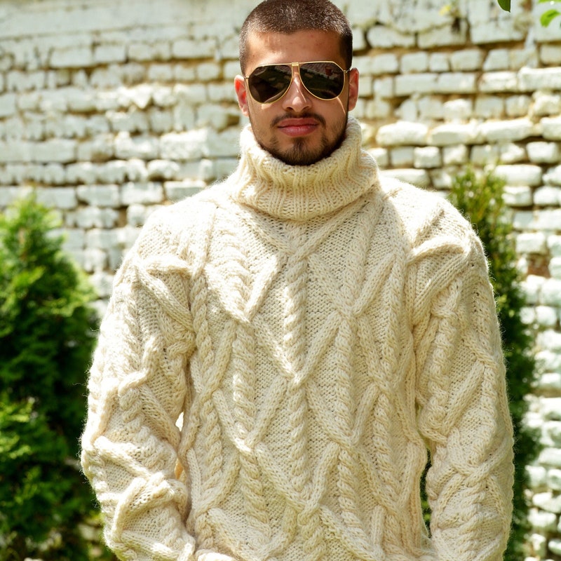 White Sweaters Men - Etsy