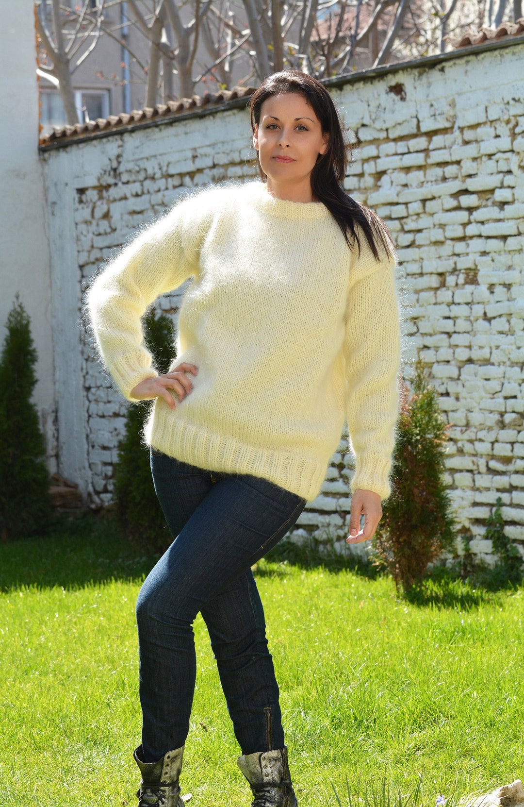 Maglione in mohair, maglione di lana da uomo, maglione in mohair fuzzy ... Maglione in mohair, maglione di lana da uomo, maglione in mohair fuzzy ...