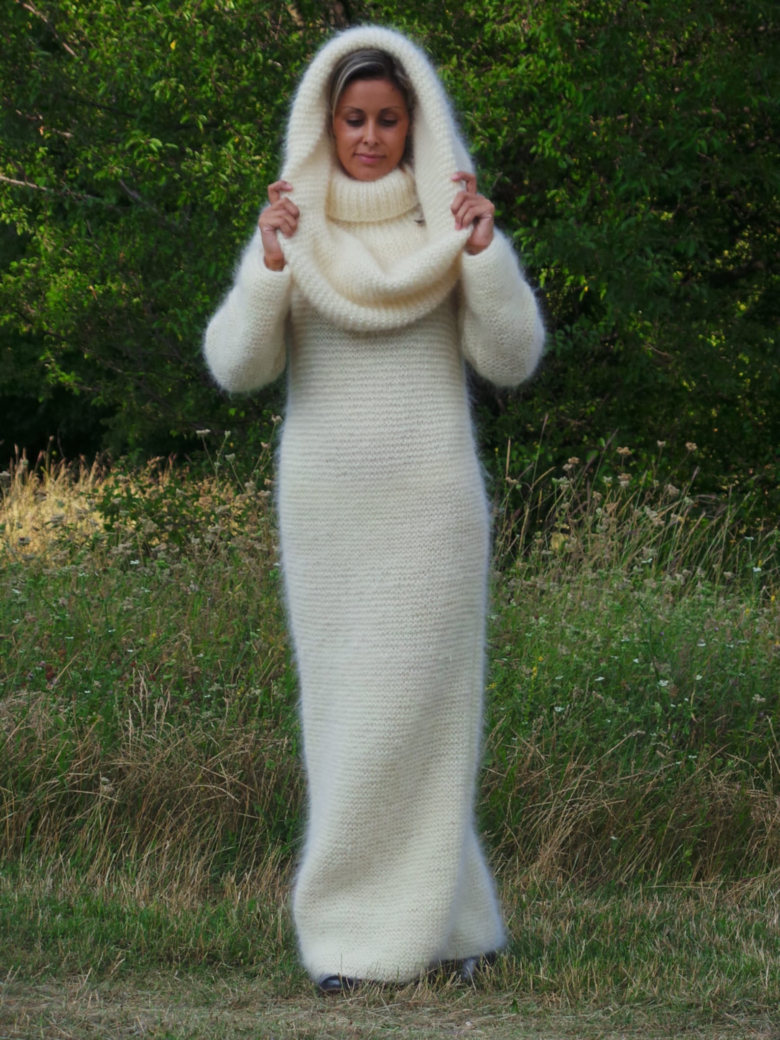 MADE to ORDER Fluffy Thick Hand Knit Sweater Fuzzy Mohair - Etsy