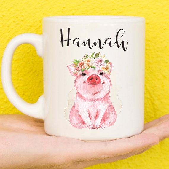Pig Mug Personalised Pig Gifts For Pig Lovers Pig Theme | Etsy