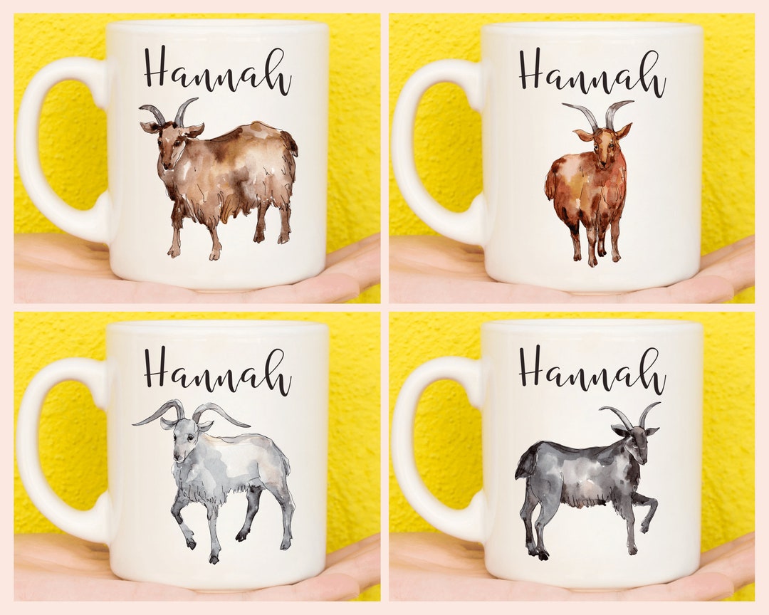 Goat Mug, Goat Gift for Goat Lovers, Personalised Goat Mug, Wildlife ...