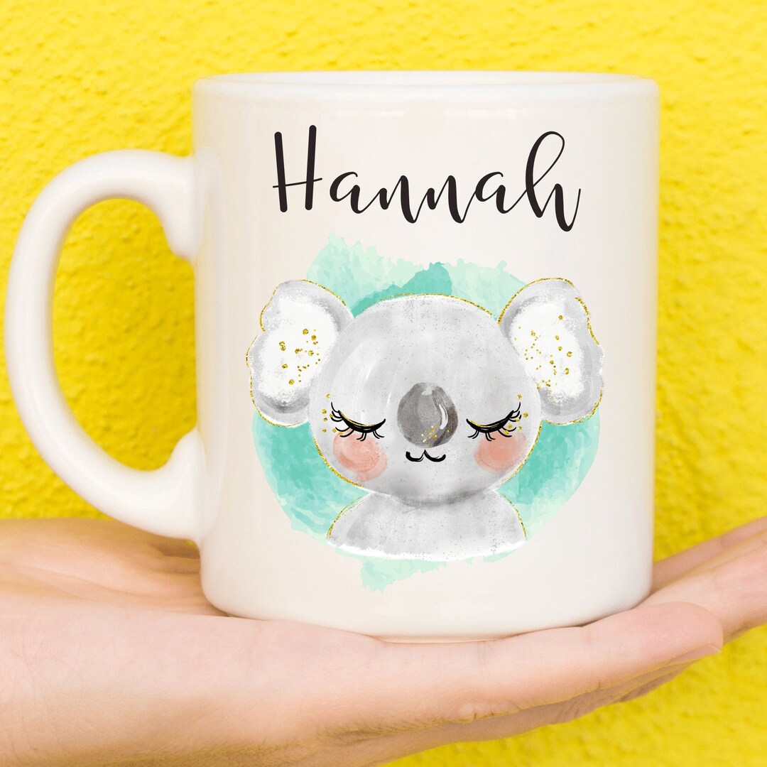 Cute Koala Mug, Koala Gift for Animal Lovers, Personalised Koala Mug ...
