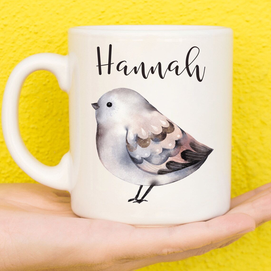 Bird Mug, Winter Bird Mug for Bird Lovers, Personalised Bird Mug ...