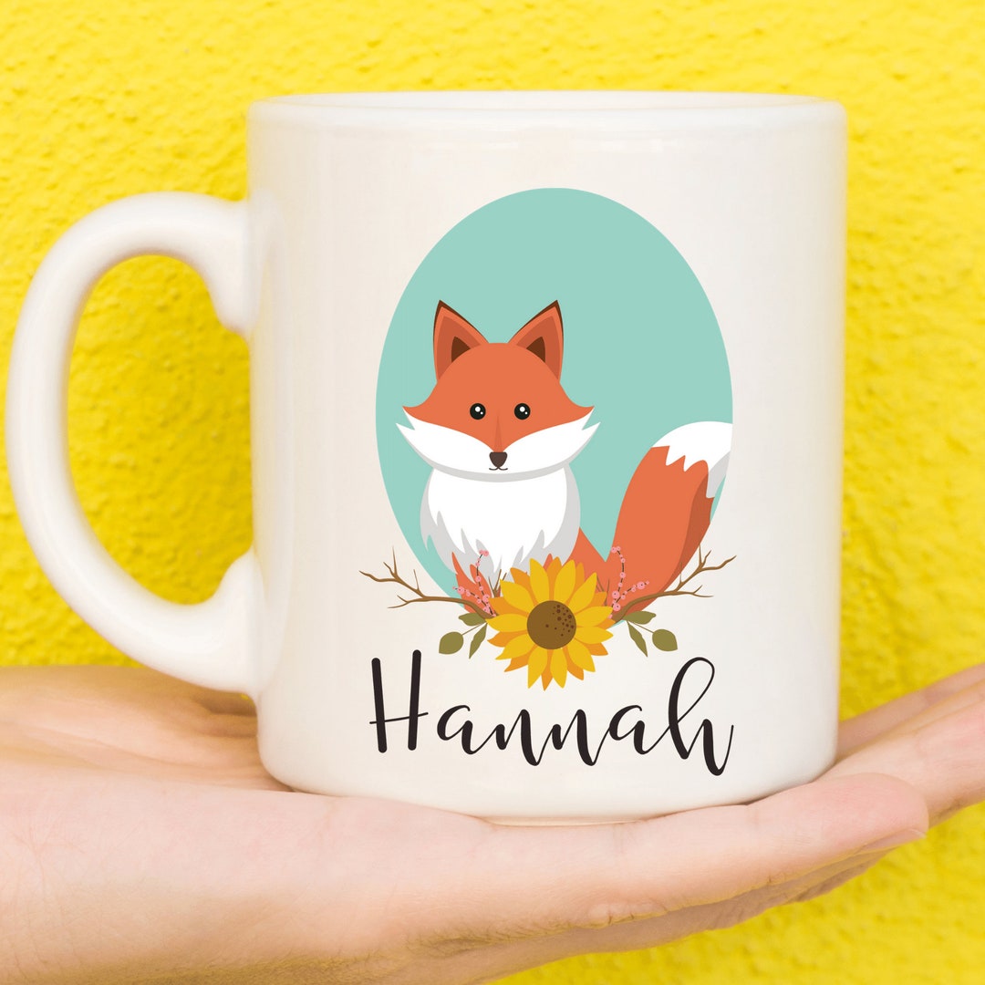 Fox Mug, Fox Gifts, Personalised Mugs, Fox Lovers, Custom Mug ...
