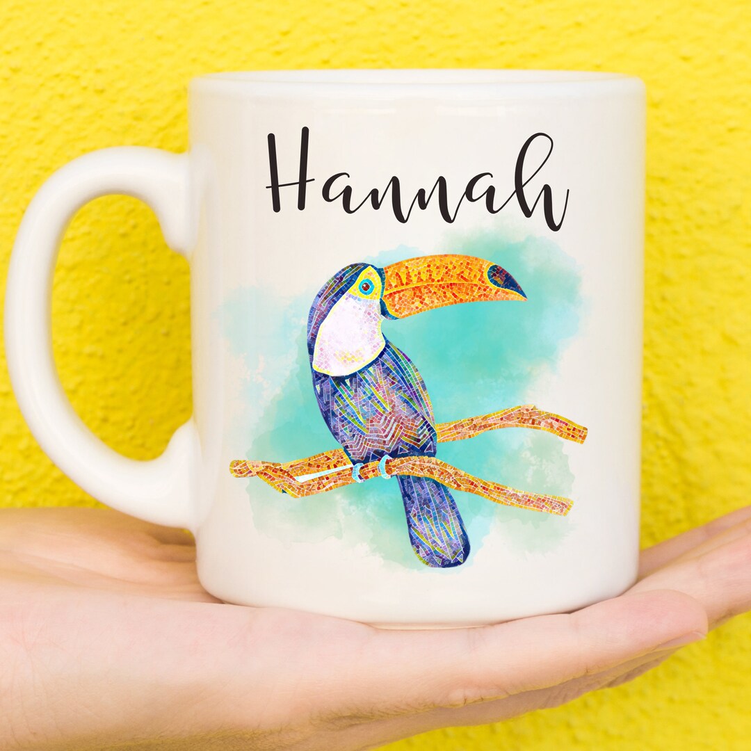 Toucan Mug Art, Toucan Gift for Bird Lovers, Personalised Toucan Mug ...