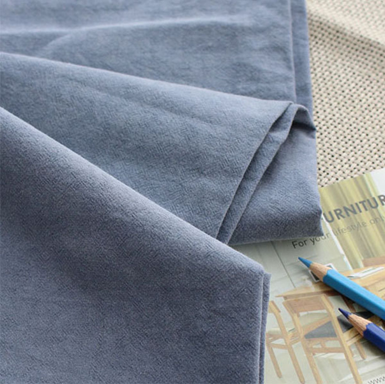 Washed Pigment Cotton Fabric by the Yards 63 Extra Wide - Etsy