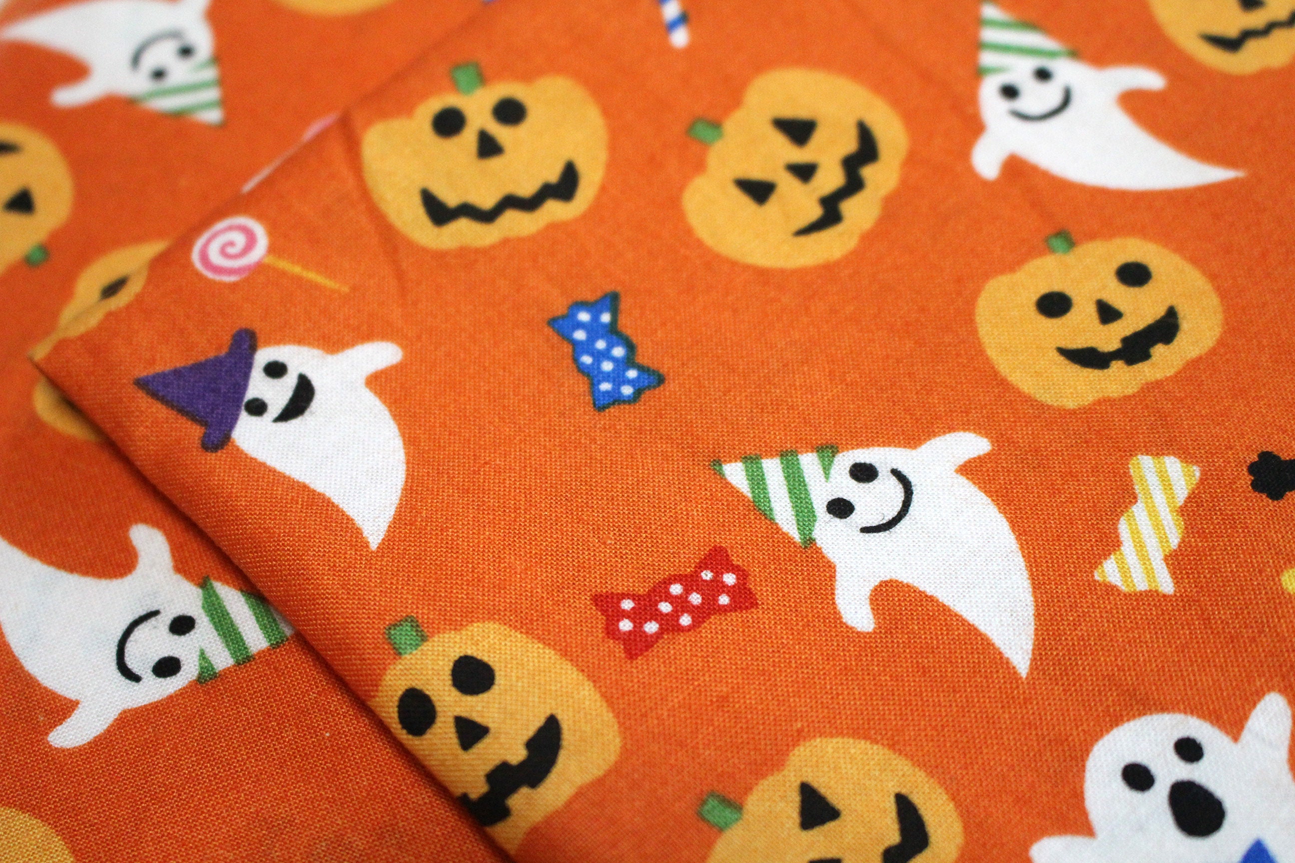 Halloween Pumpkin Fabric HAL116 Custom Printed Fabric By The Yard ...
