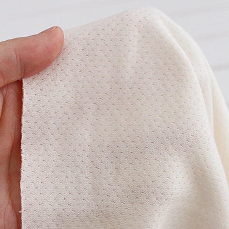 Solid Organic Cotton Knit Double Fabric by the Yard 59 | Etsy