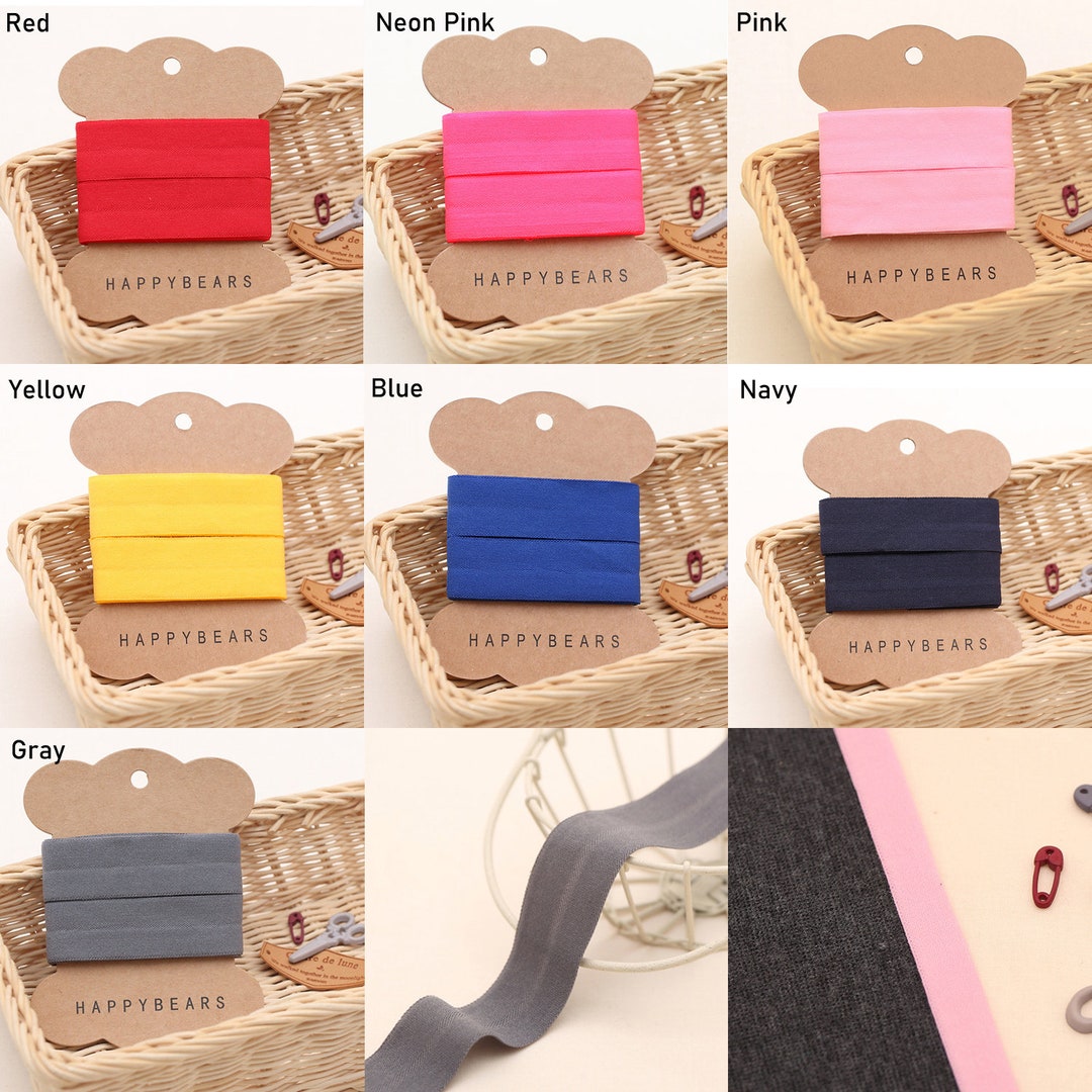 20mm Wide Flat Elastic Lycra Band Folding Band 180cm Trim Colorful ...